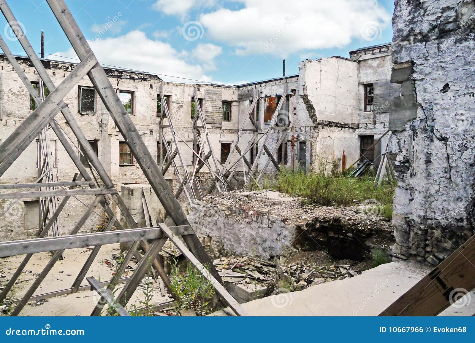 Old factory ruins interior stock photo. Image of derelict - 10667966