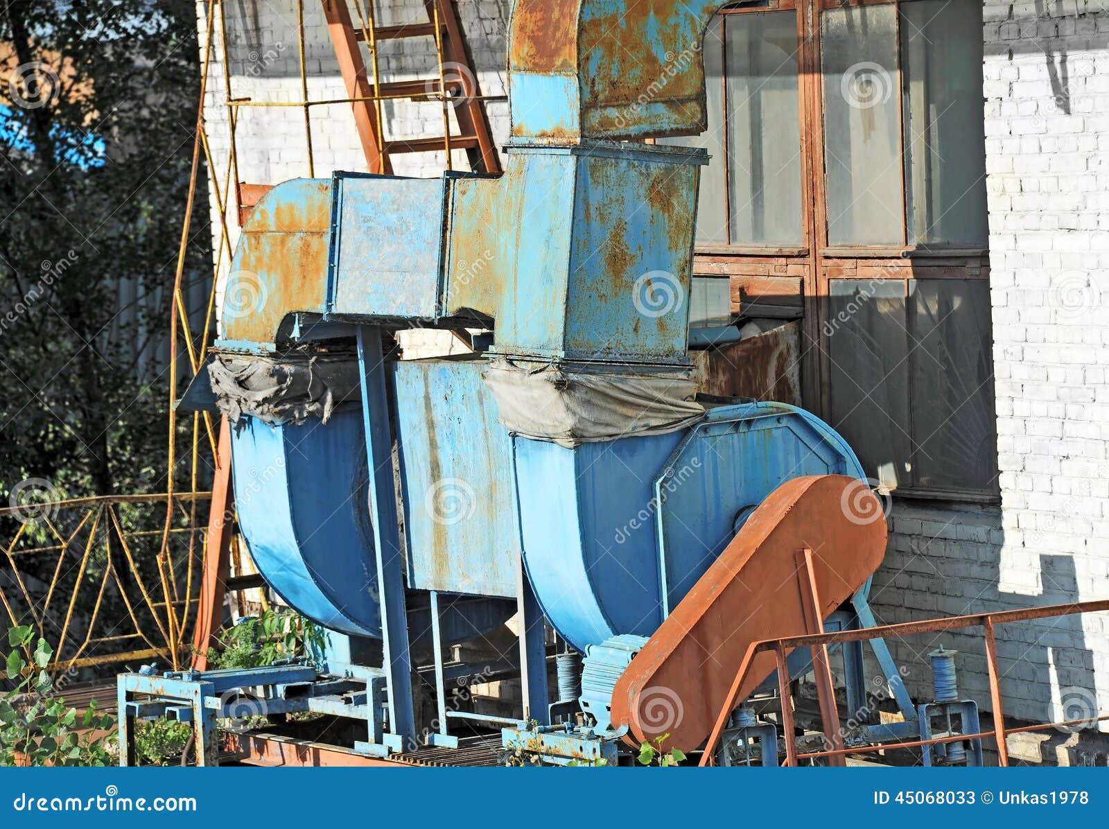 Old Factory Ventilation System Stock Image - Image of cooler, business ...