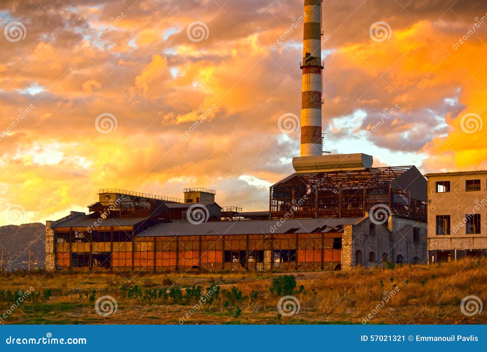 Old factory stock image. Image of greek, iron, architecture - 57021321