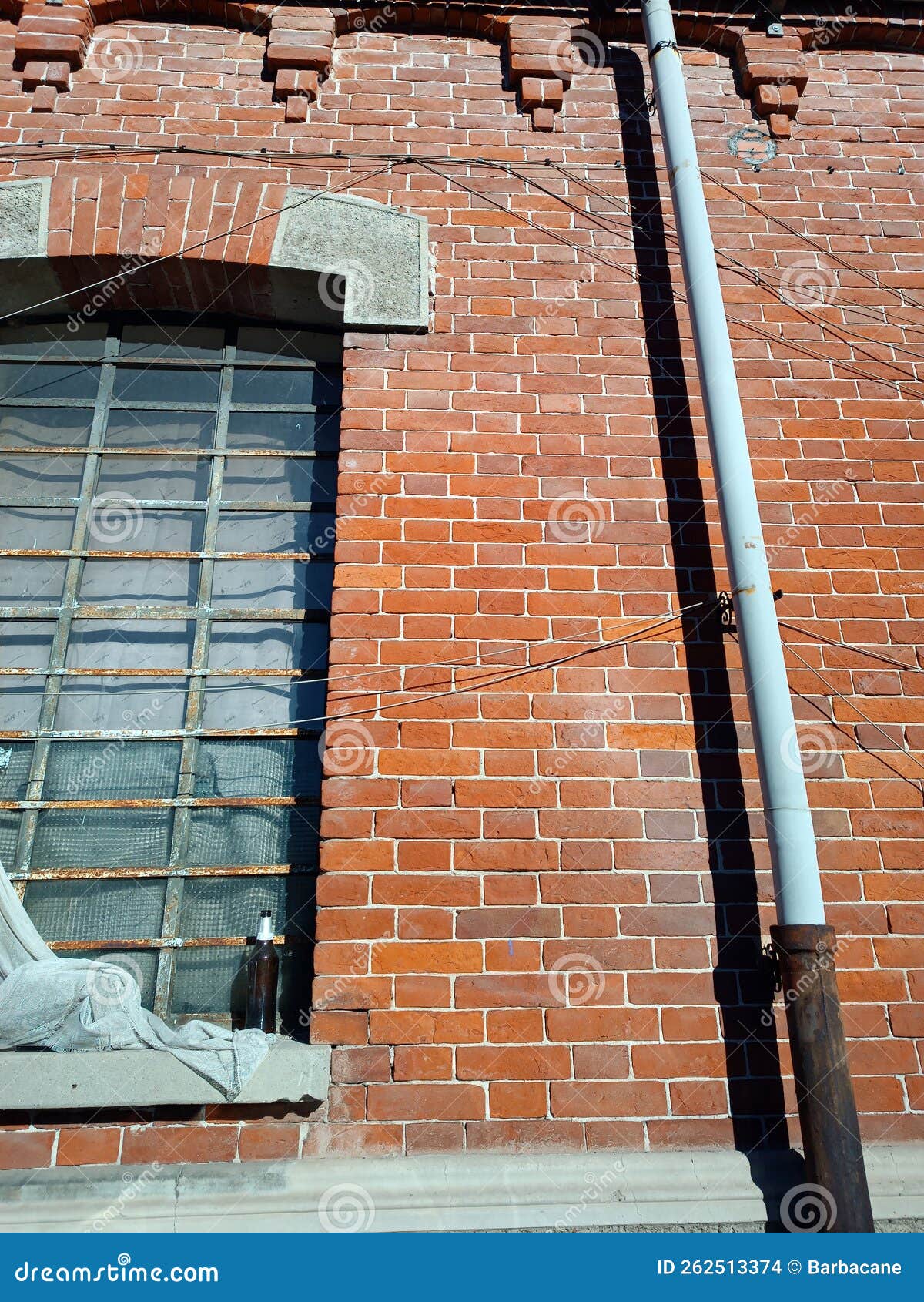 Facade Exterior of an Old Factory, Exterior Building Detail Stock Photo ...