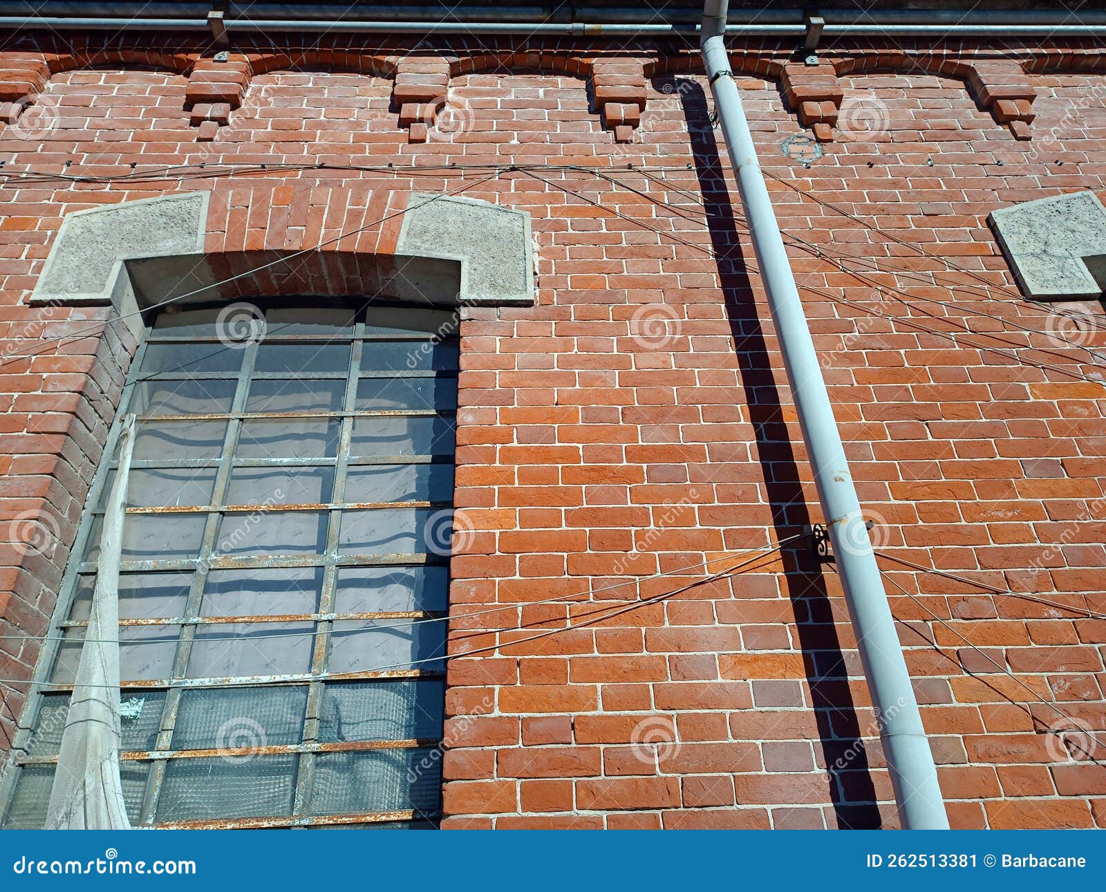 Facade Exterior of an Old Factory, Exterior Building Detail Stock Image ...