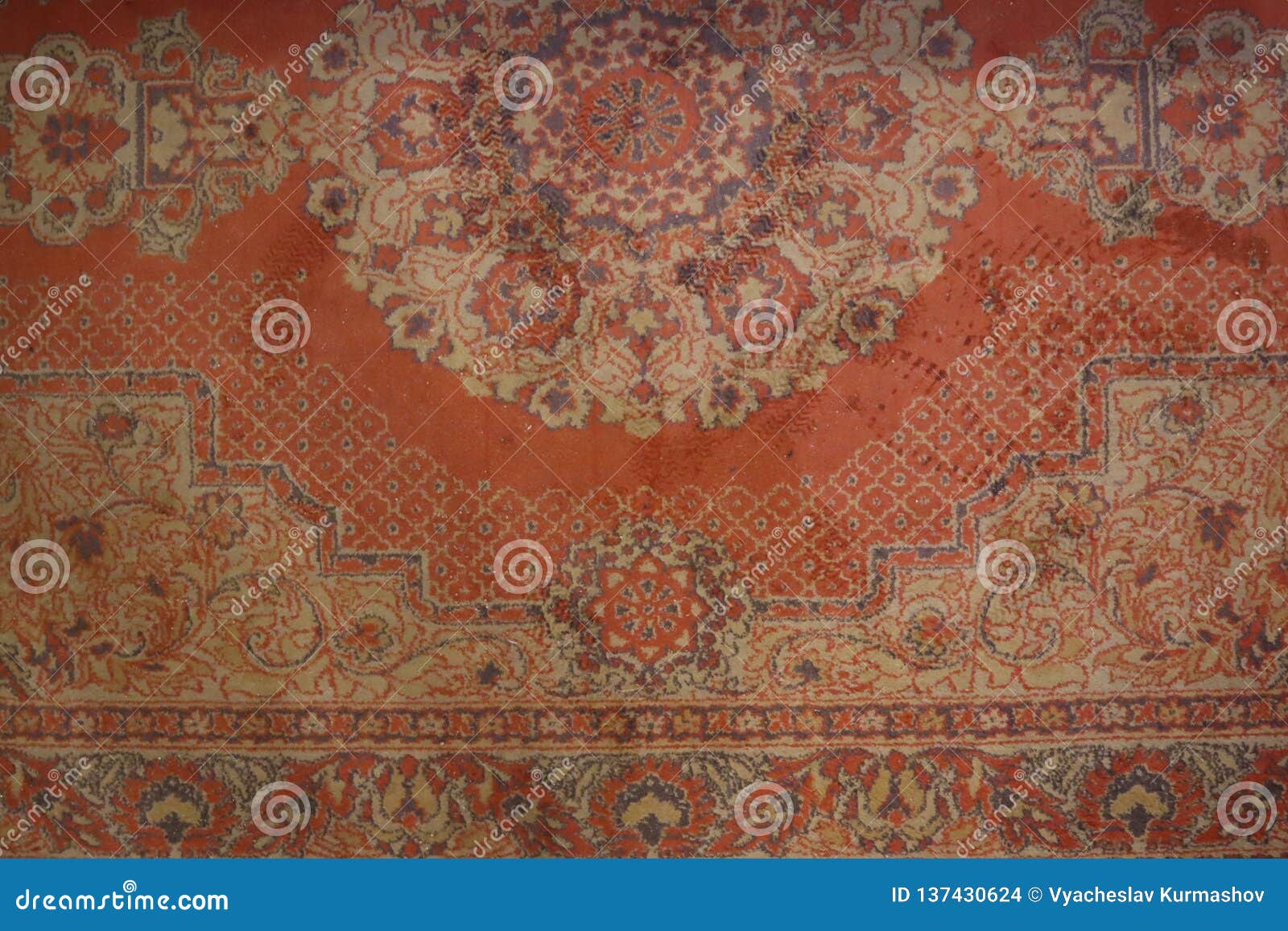 Old faded carpet stock photo. Image of ornate, ornament - 137430624