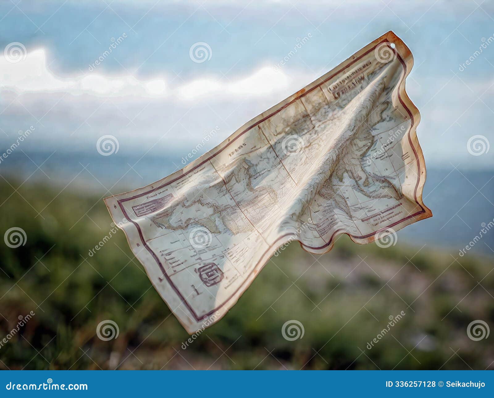 A Timeworn Map Of Uncharted Territories AI Generated Royalty-Free Stock ...