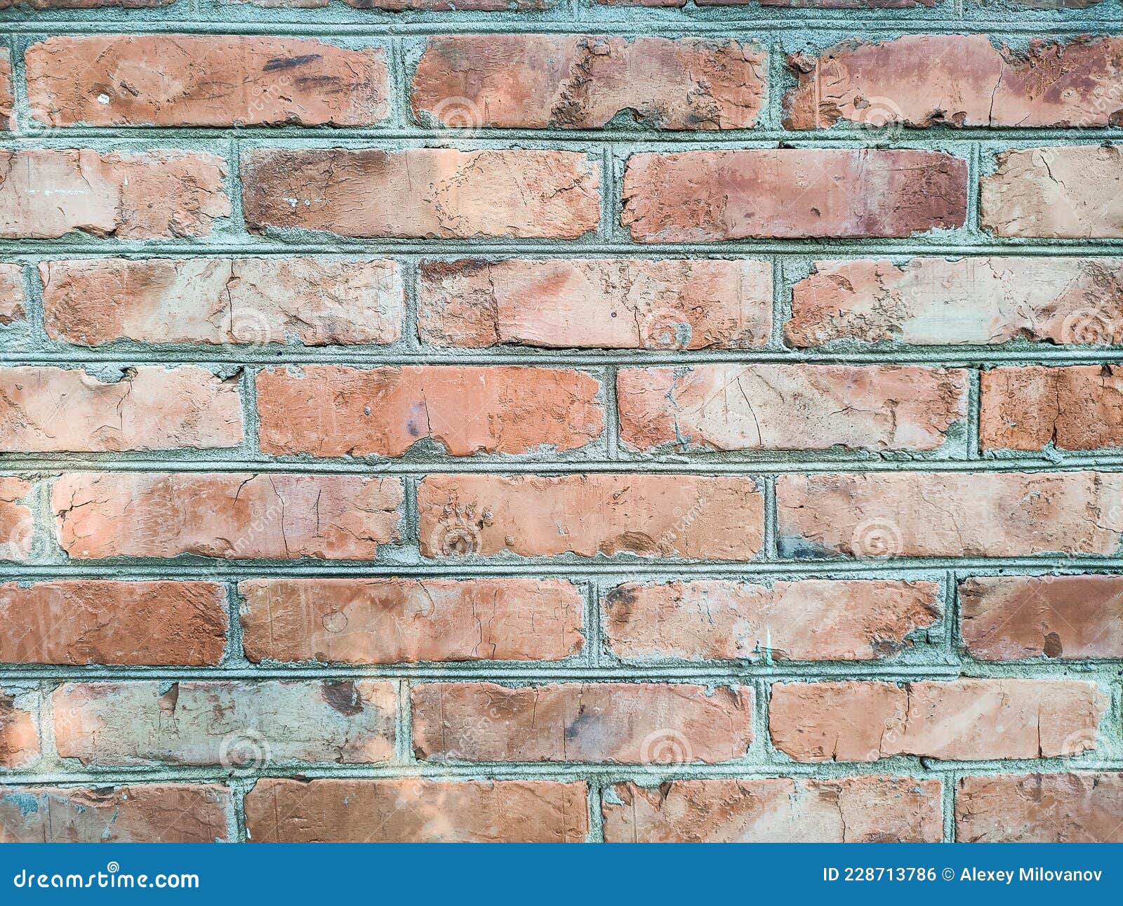 Old and Faded Red Brick Wall Background, Texture Stock Photo - Image of ...