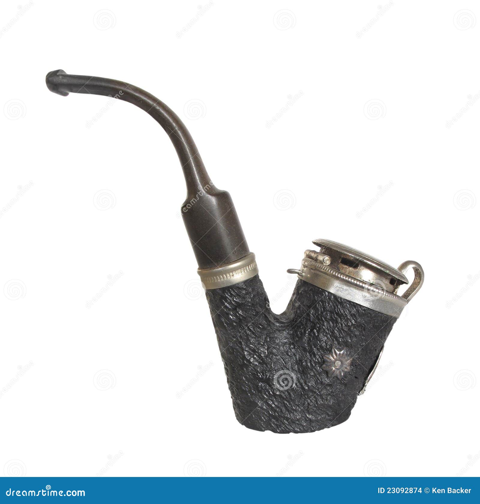 Old Fancy Smoking Pipe Isolated. Stock Photo - Image of puff, vintage ...