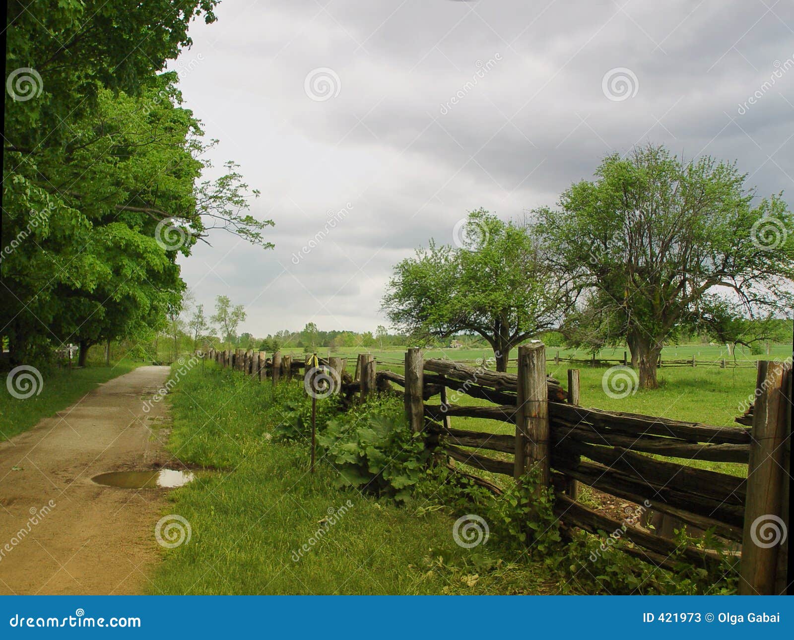An old farm stock image. Image of trail, clouds, pasture - 421973