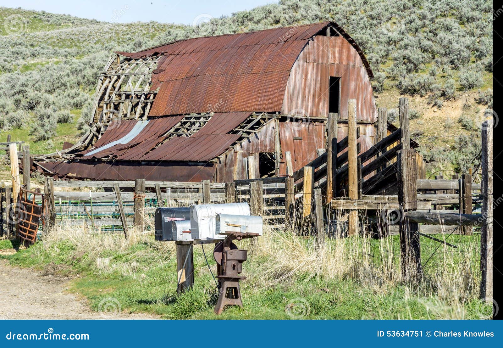 Old Farm Barn Weathered Mailboxes Stock Photos - Free & Royalty-Free ...