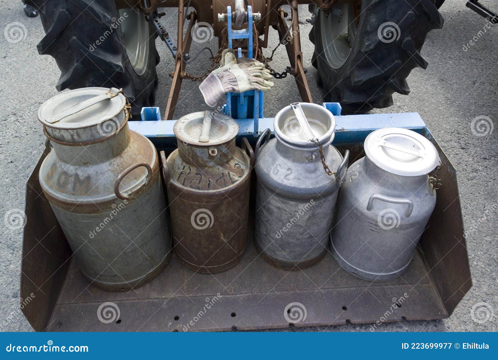 Old Farm Milk Containers, Finland Stock Image - Image of farm, milk ...