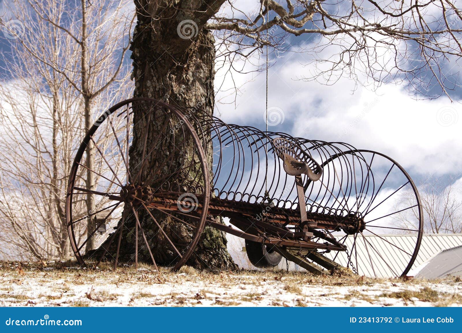 Farm Rake stock photo. Image of object, rust, meadow - 23413792
