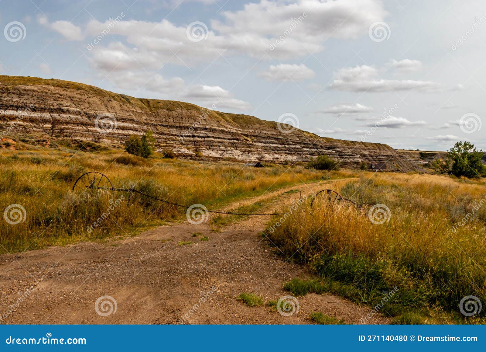 Old Farm Structure in the Shadow of the Badlands. Rosedale, Alberta ...