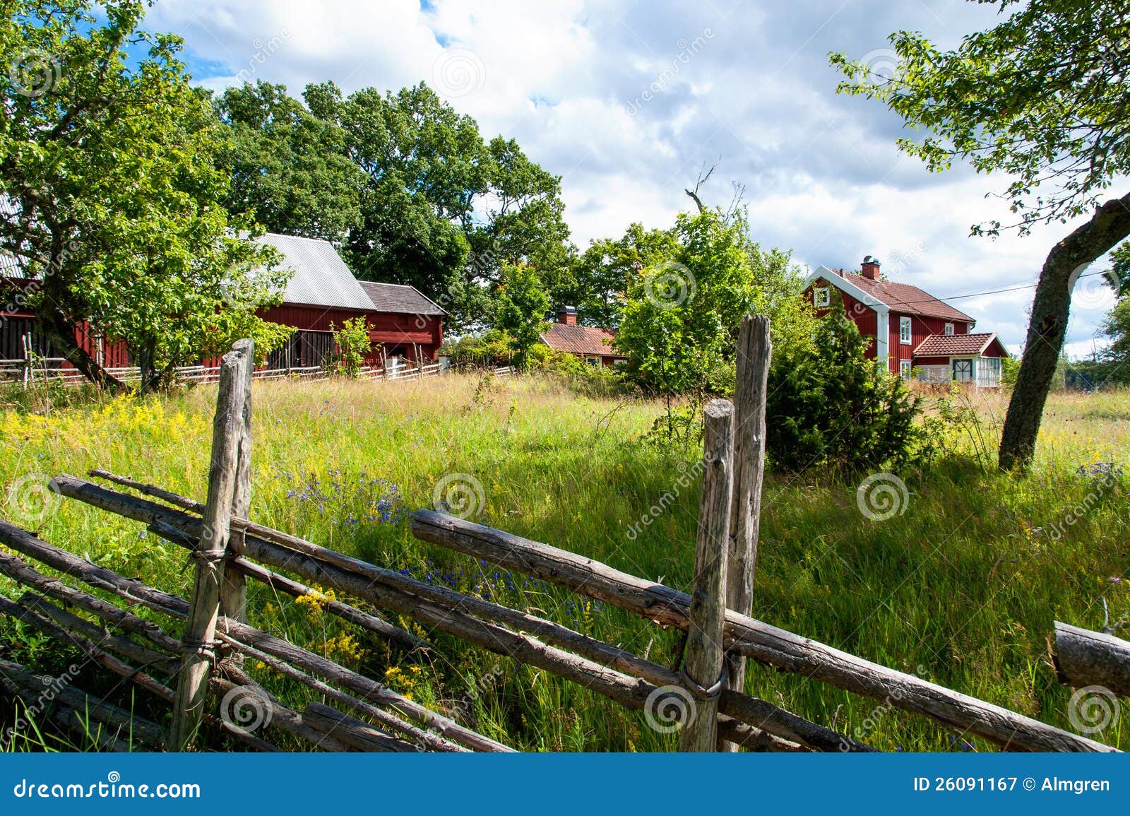 Old farm in Sweden stock image. Image of idyll, barns - 26091167
