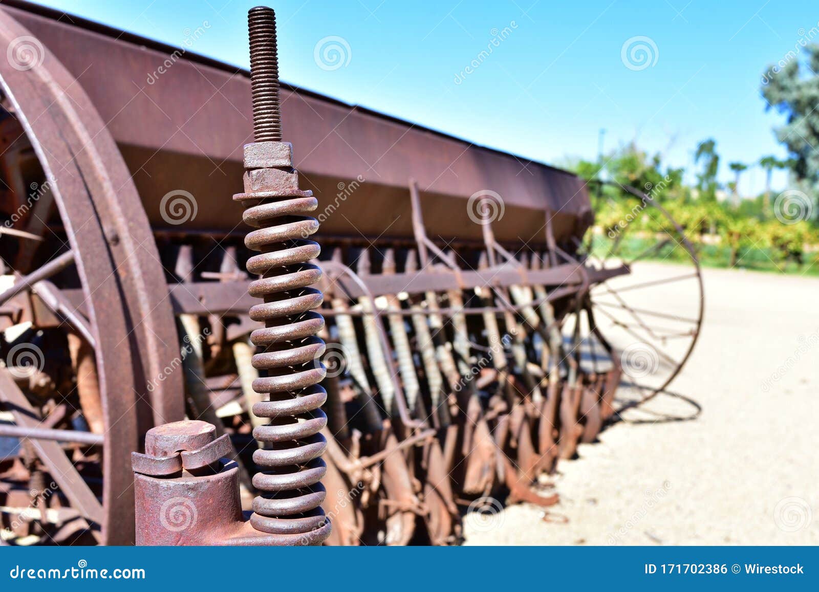 Old farm tiller editorial photo. Image of rusty, antique - 171702386
