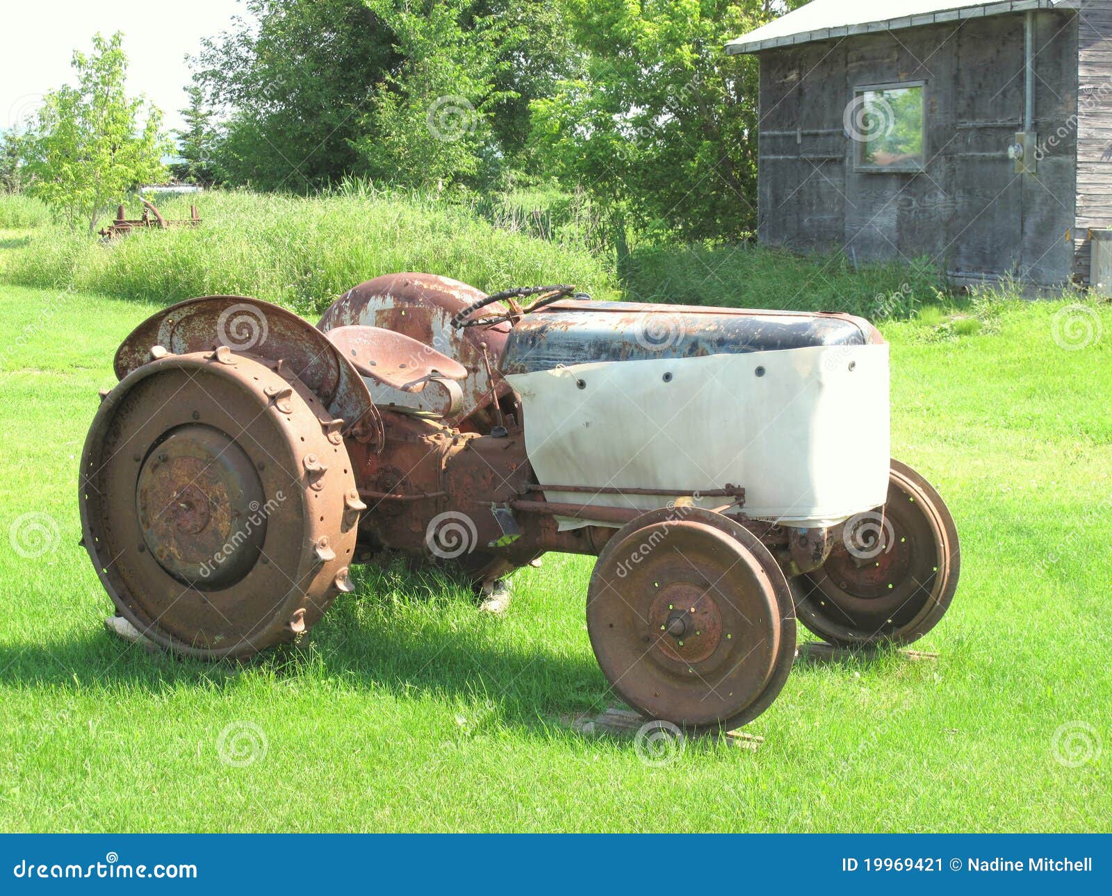 Old Farm Tractor stock image. Image of environment, grass - 19969421