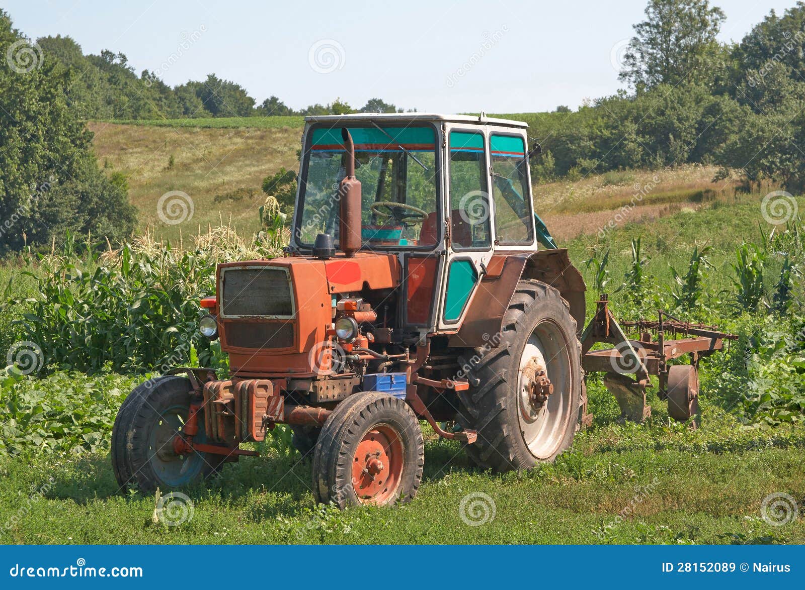 Old farm tractor stock image. Image of wheel, special - 28152089