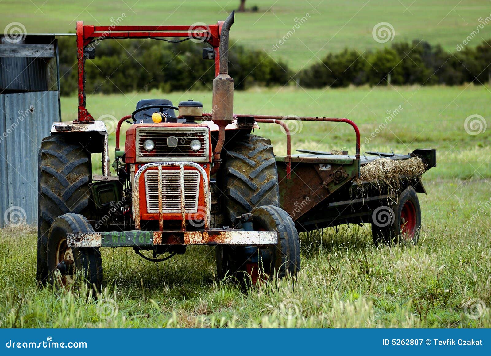 Old Farm Tractor stock image. Image of cultivator, machinery - 5262807