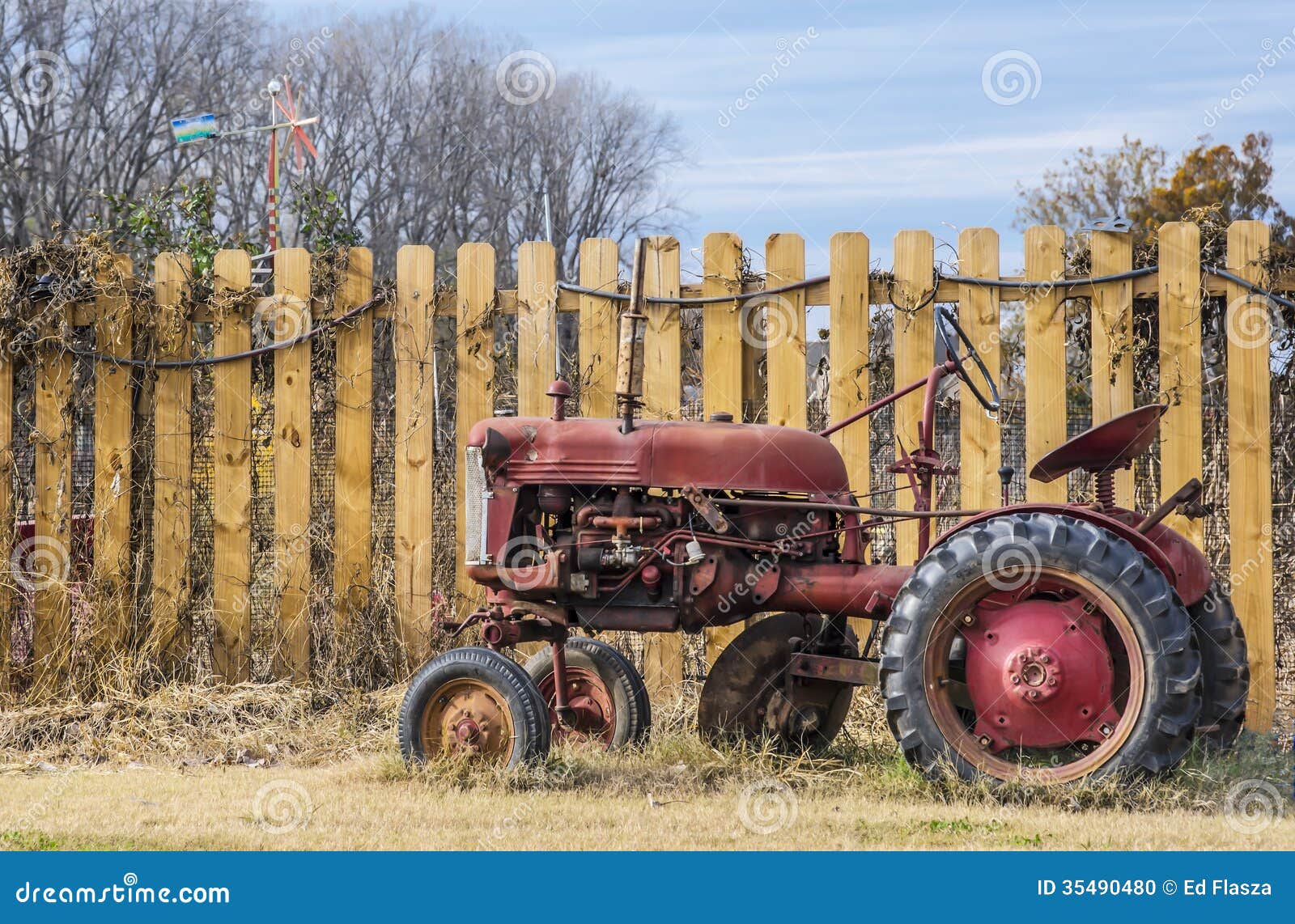 Old farm tractor stock photo. Image of aged, antique - 35490480