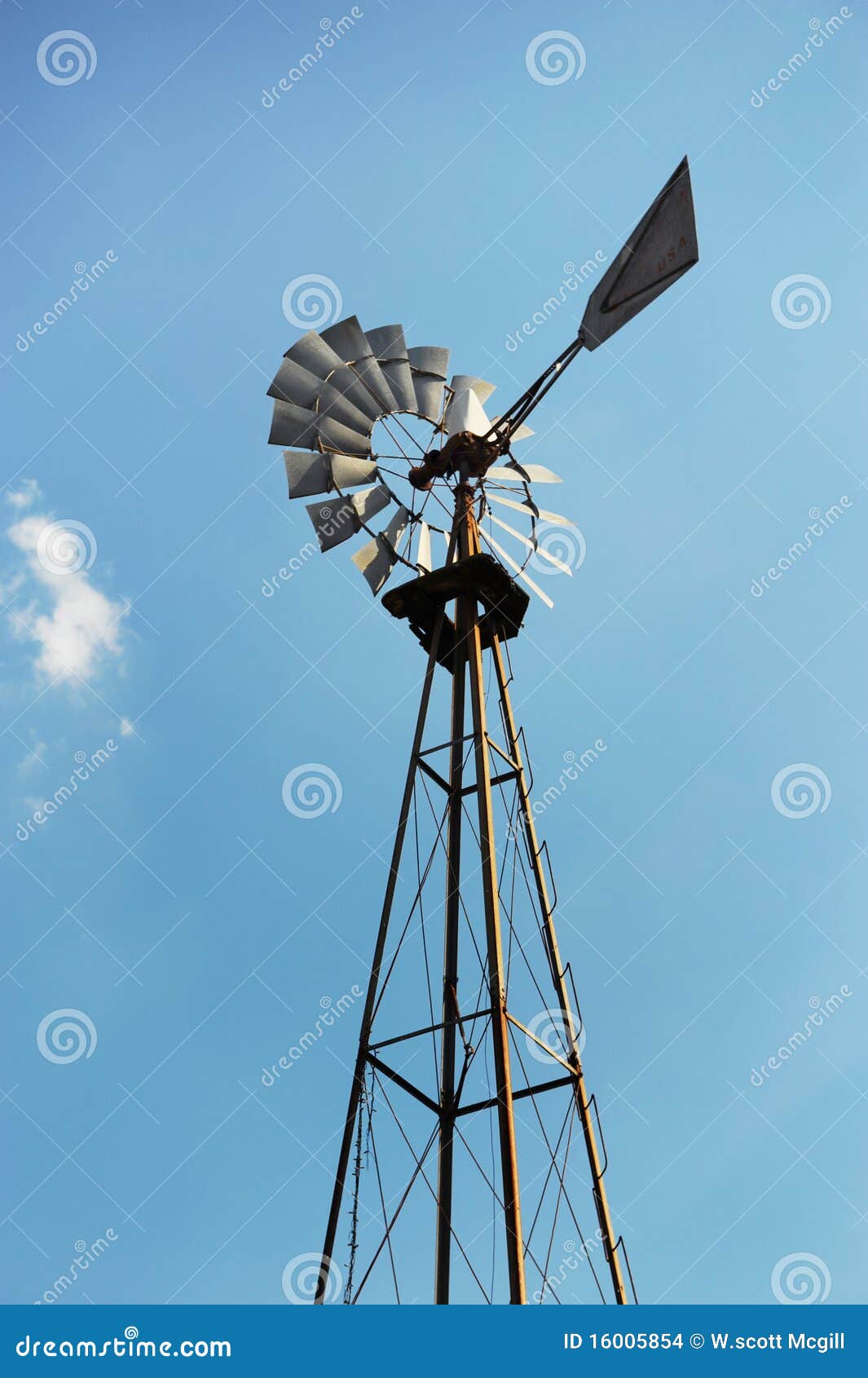 Old farm windmill stock photo. Image of turbine, agriculture - 16005854