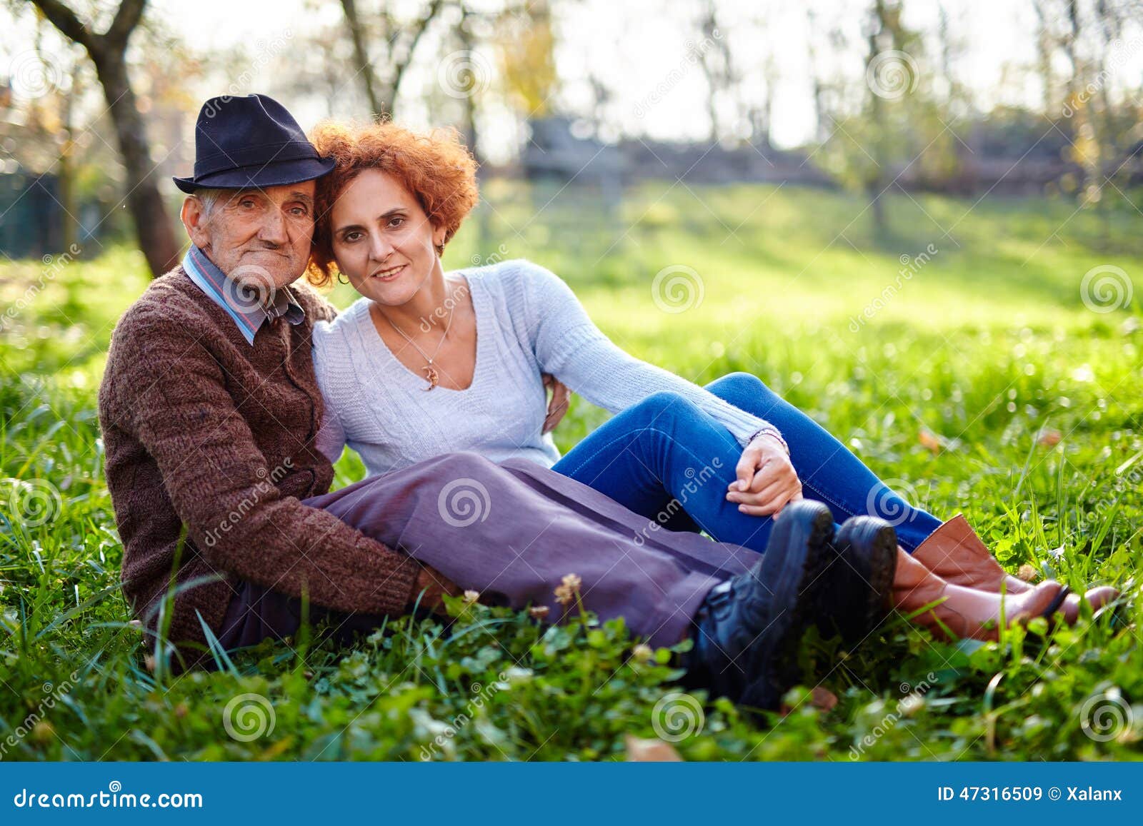 Old farmer and daughter stock image. Image of farmer - 47316509