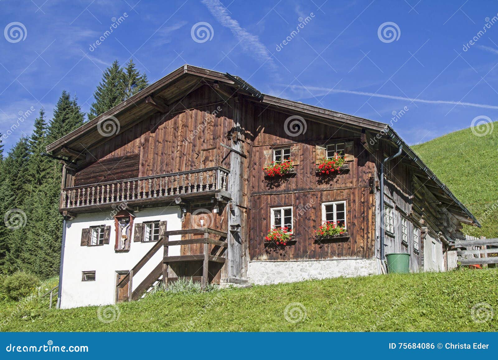 Old farmhouse in Tyrol stock photo. Image of tirol, alps - 75684086