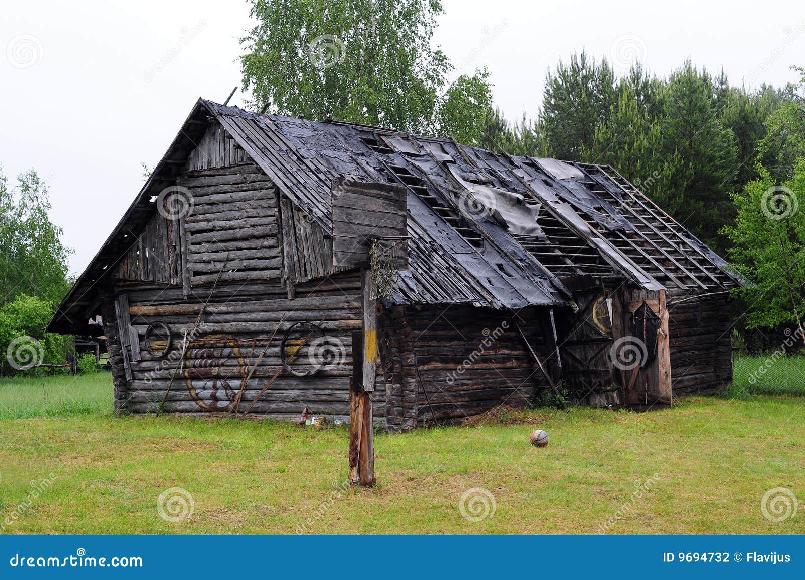 Old farmstead house stock photo. Image of lithuania, wood - 9694732
