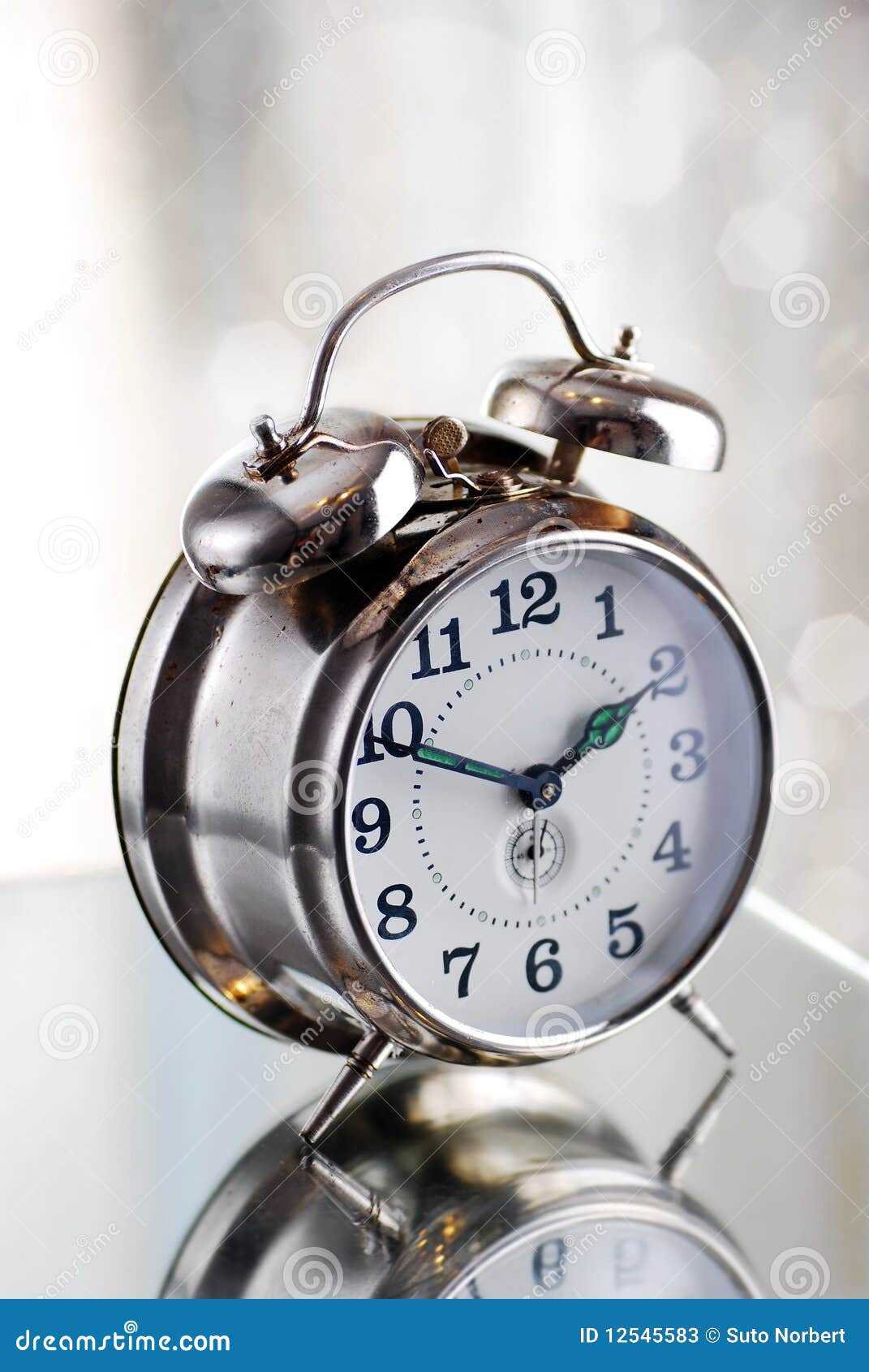 Old fashion alarm clock stock image. Image of elegant - 12545583