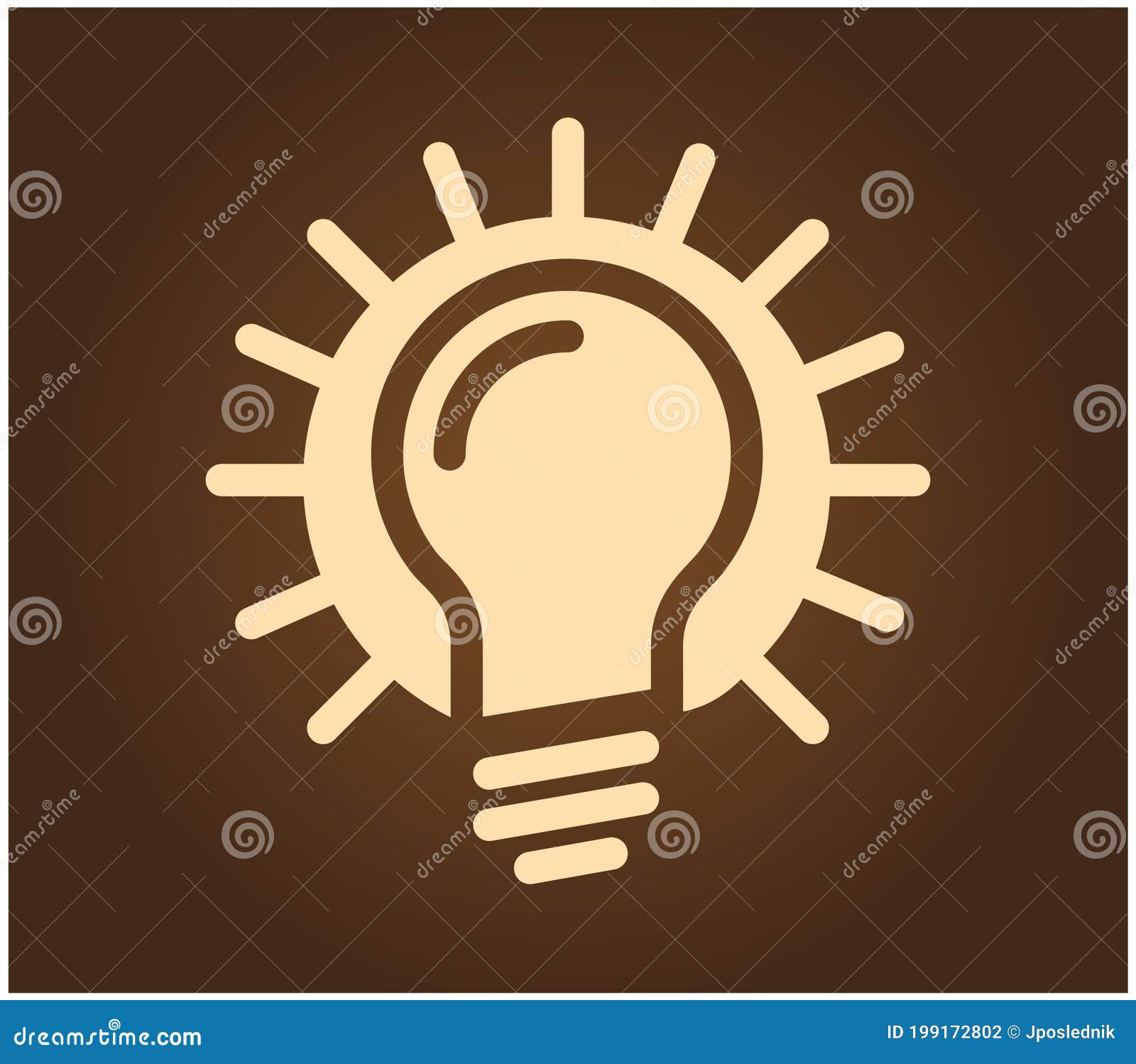 Old Fashion Light Bulb with a Sun in Background Stock Vector ...