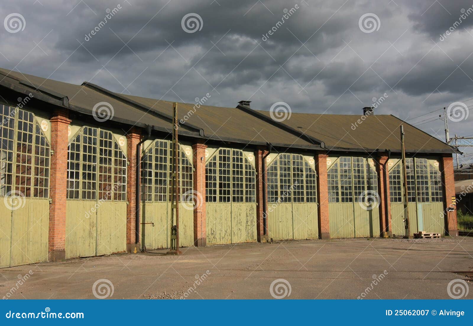 Old Fashion Storage Buildings Stock Image - Image of factory, front ...