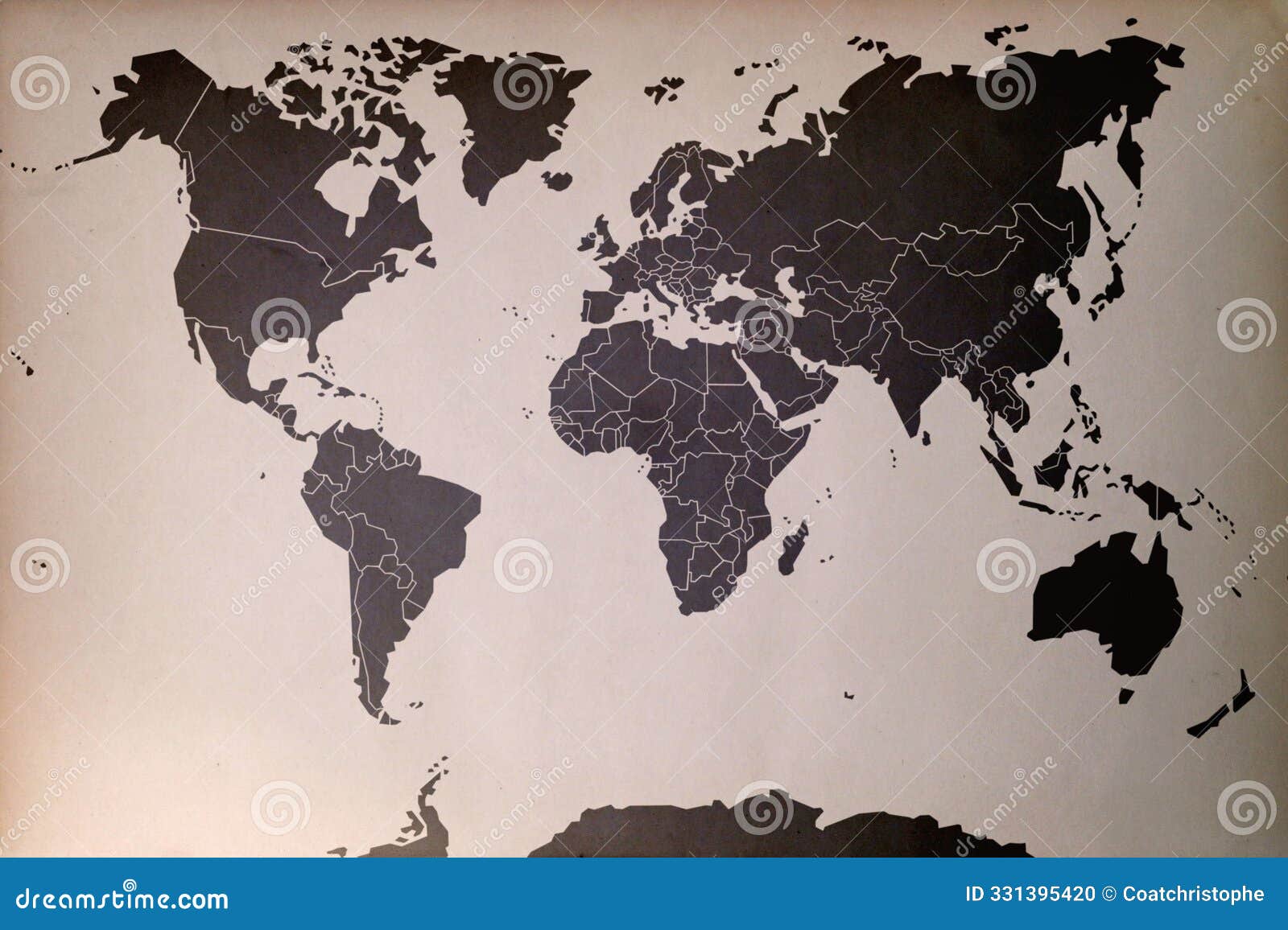 Old fashion world map stock illustration. Illustration of globe - 331395420
