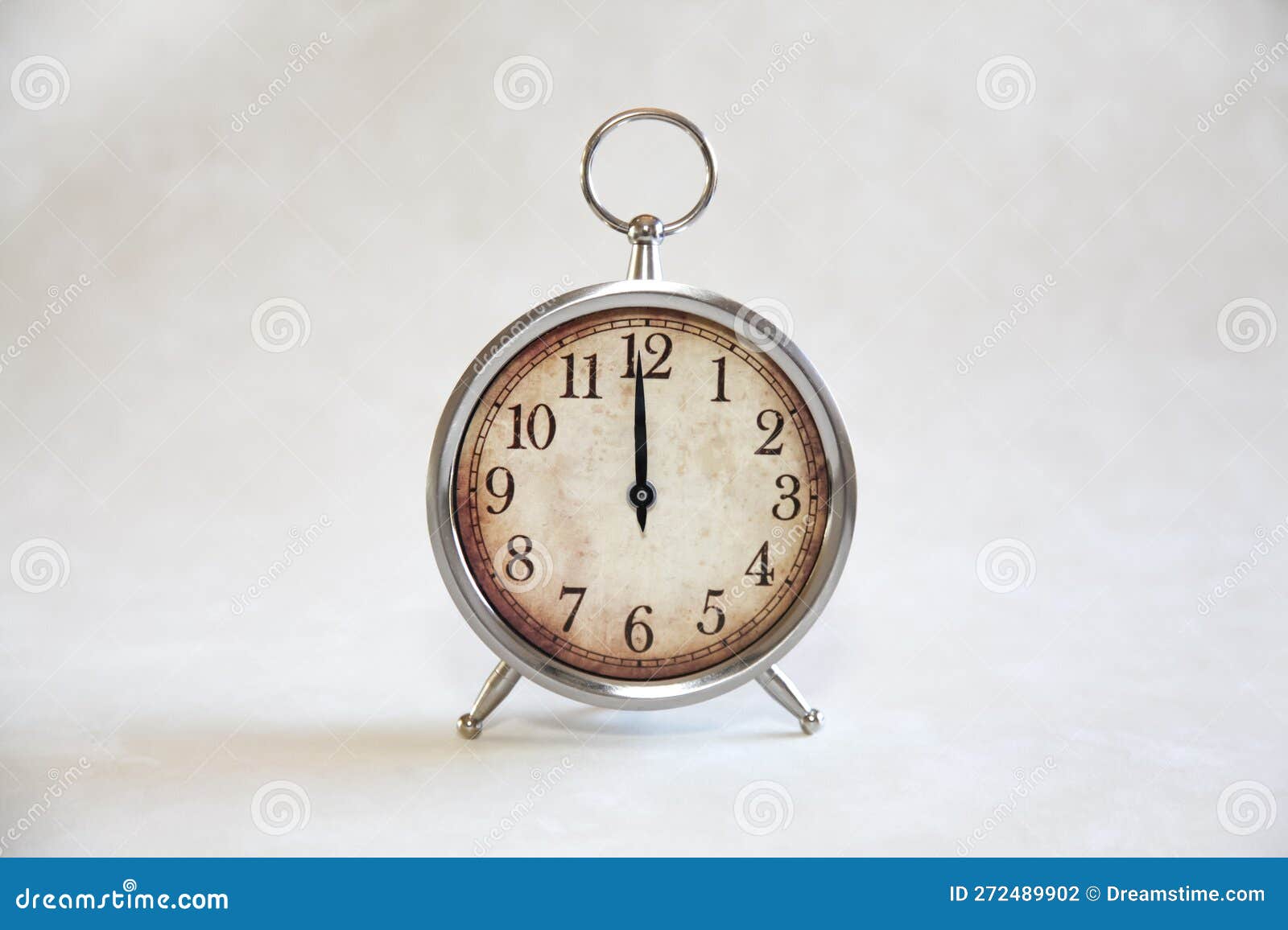 Alarm Clock at 12:00 stock photo. Image of clockwise - 272489902