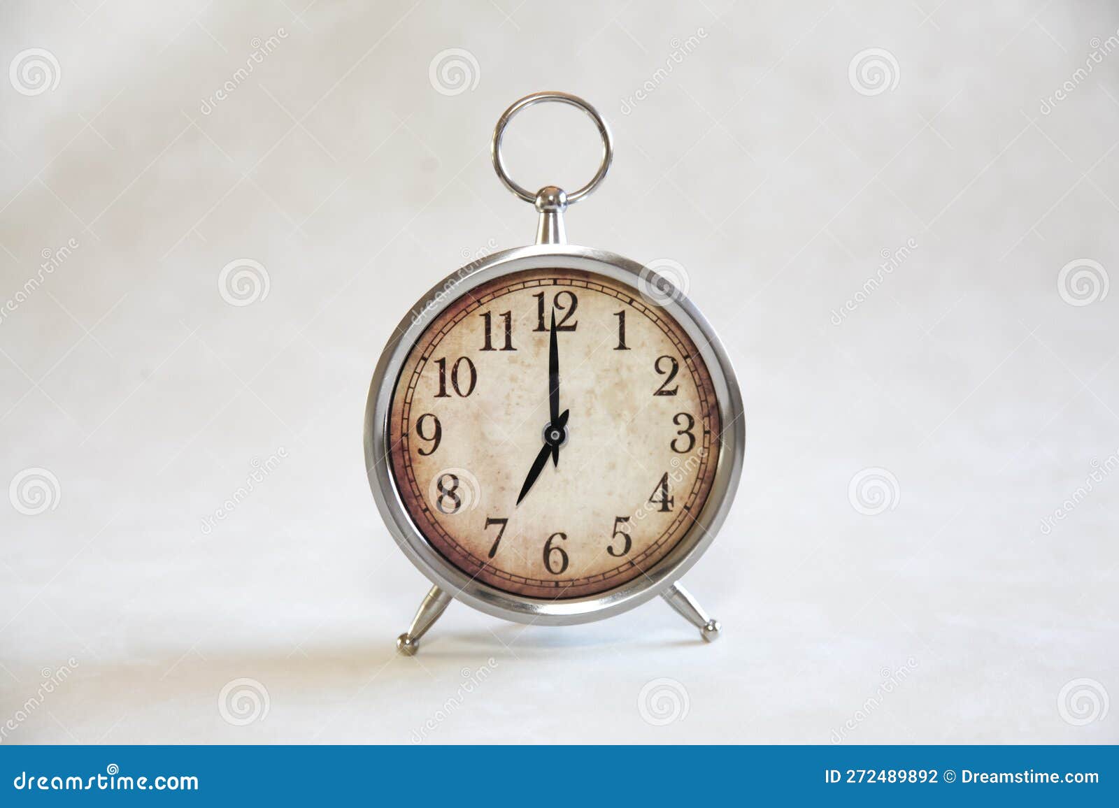 Alarm Clock at 7 o clock. stock photo. Image of stopwatch - 272489892