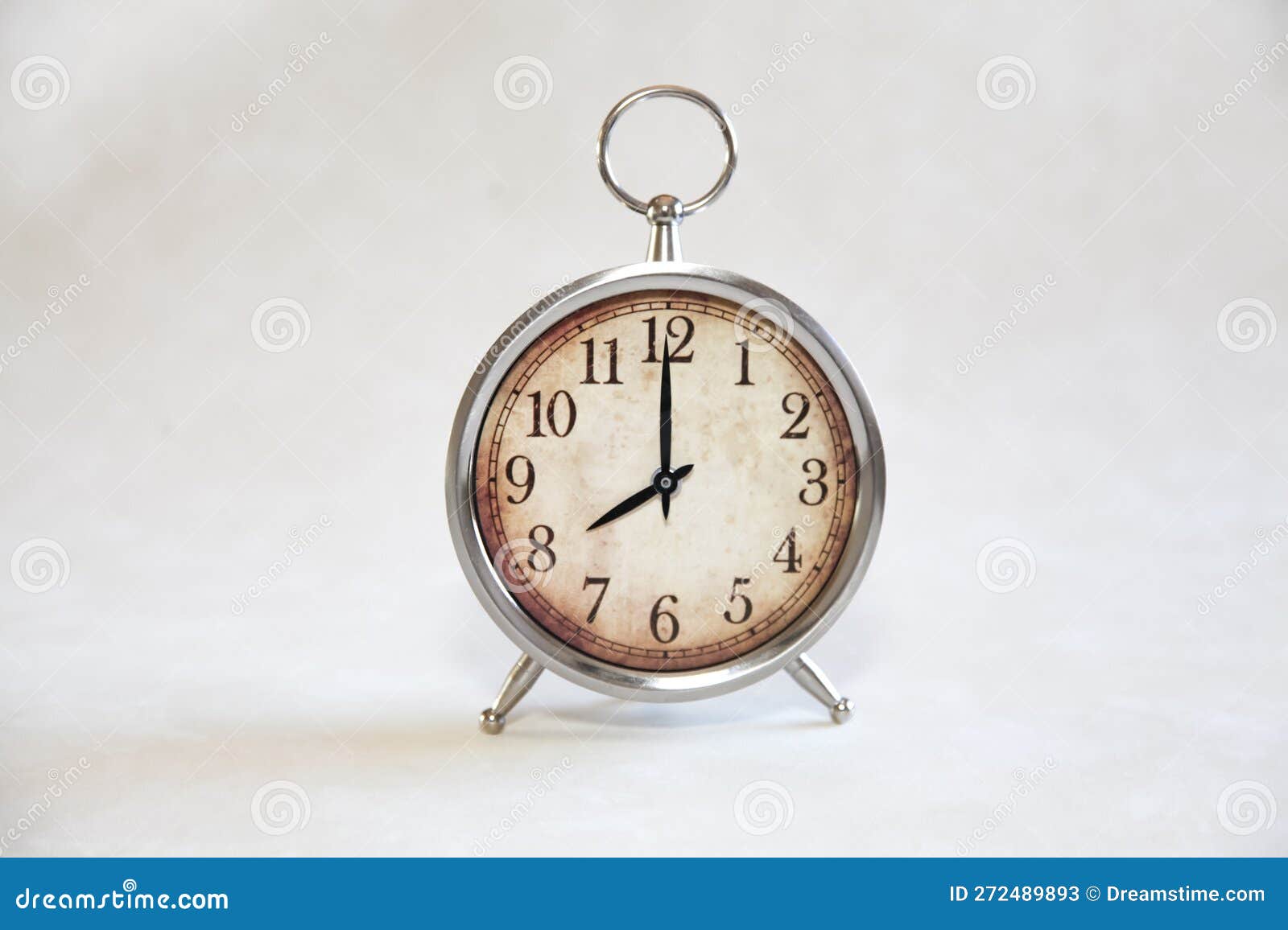 Alarm Clock at 8 o clock. stock image. Image of symbol - 272489893