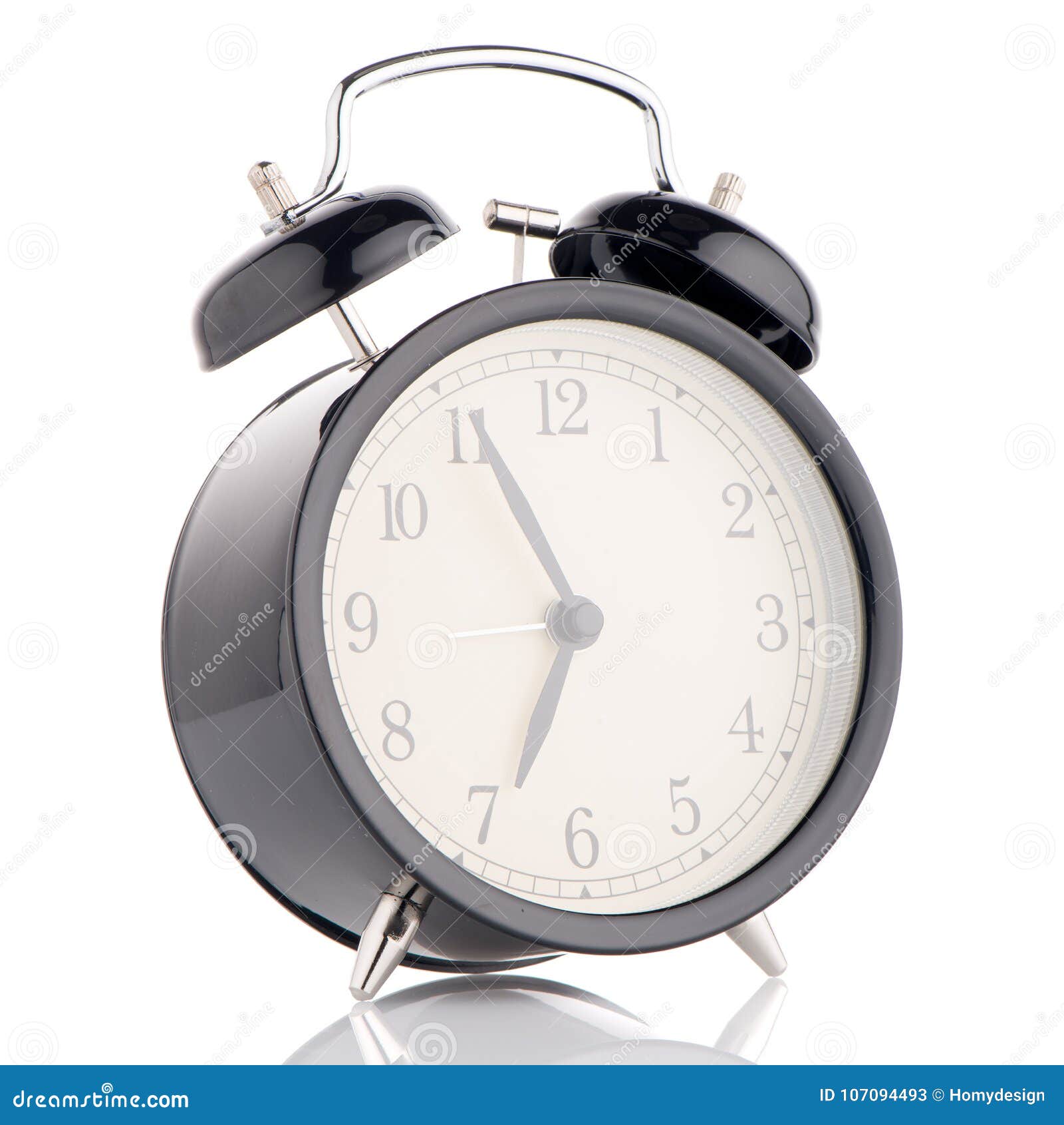 Old fashioned alarm clock stock image. Image of face - 107094493