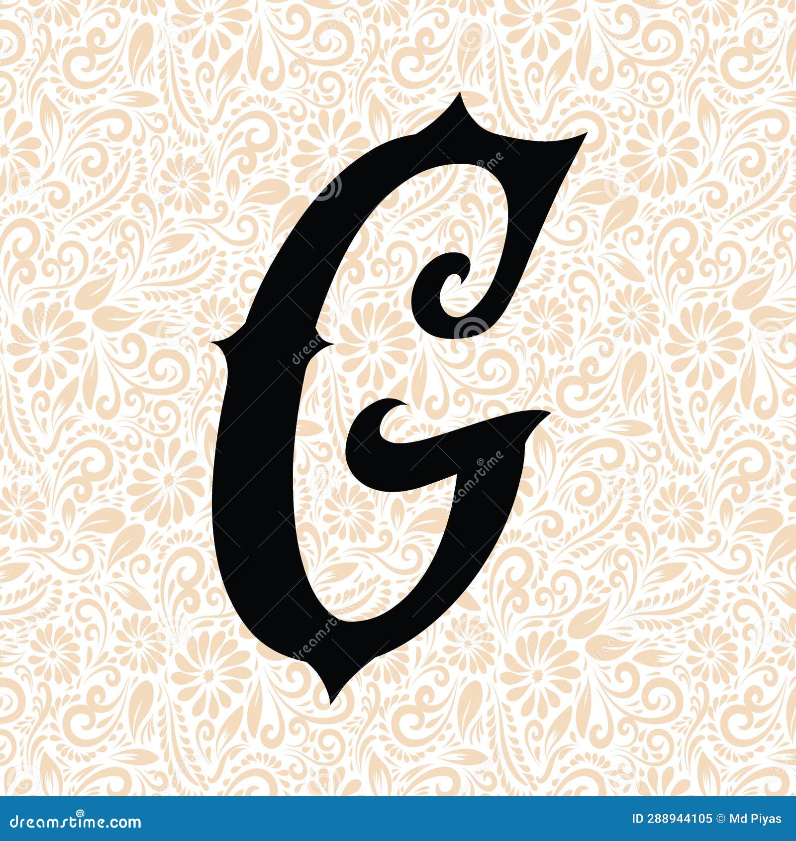 Old Fashioned Alphabet G UPPER , Black Alphabet Vector, Alphabet Vector ...