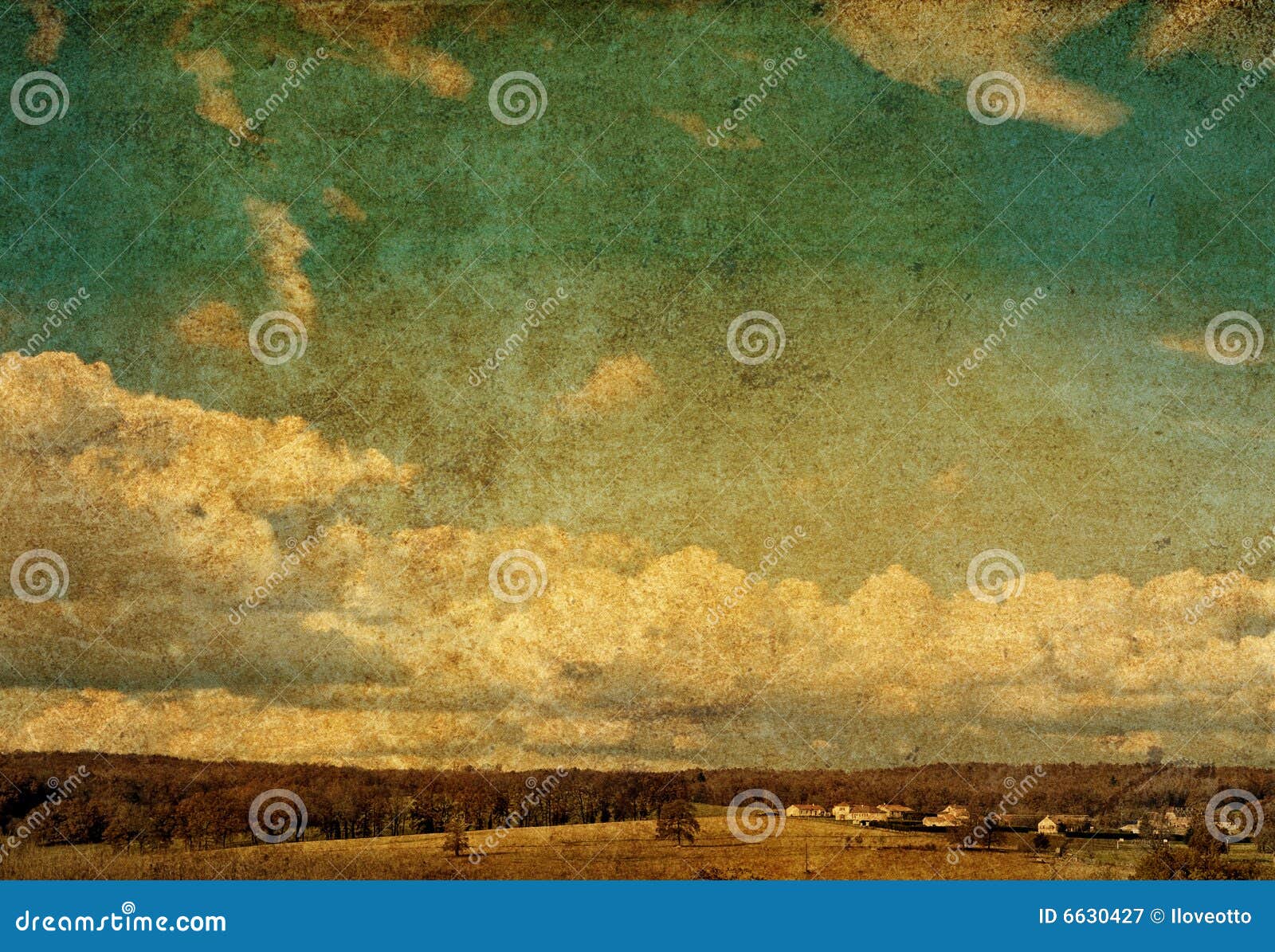Old-fashioned Artistic Landscape Stock Image - Image of history ...