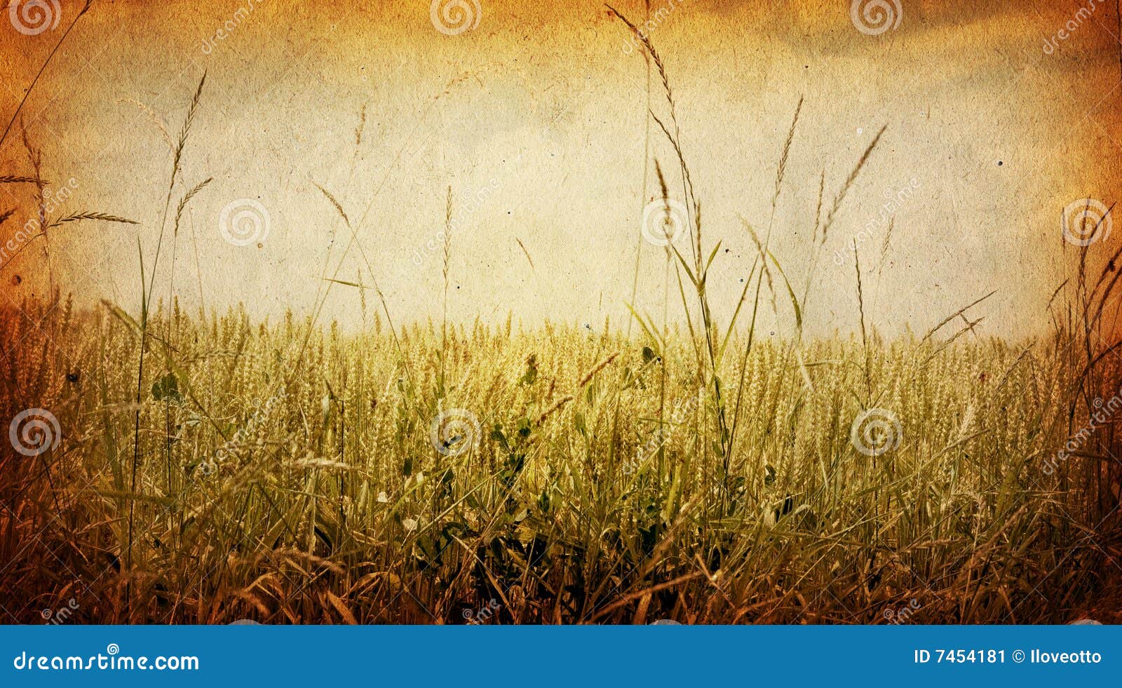 Old-fashioned Artistic Landscape Stock Image - Image of retro ...