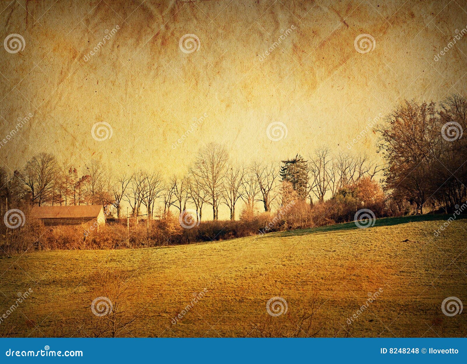 Old-fashioned Artistic Landscape Stock Photo - Image of ancient ...
