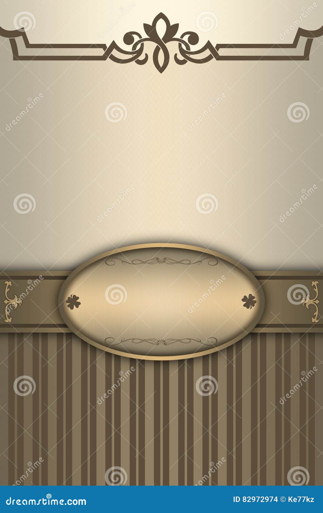 Old-fashioned Background with Decorative Borders and Frame. Stock ...