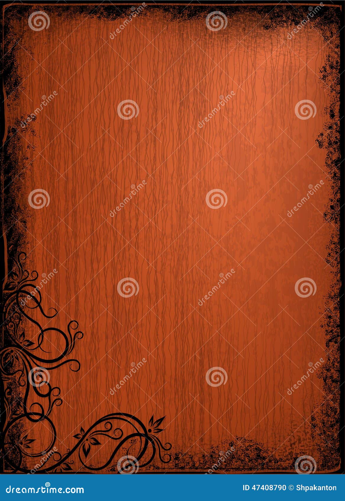 Old-fashioned Background With Gold Decorative Border. Royalty-Free ...