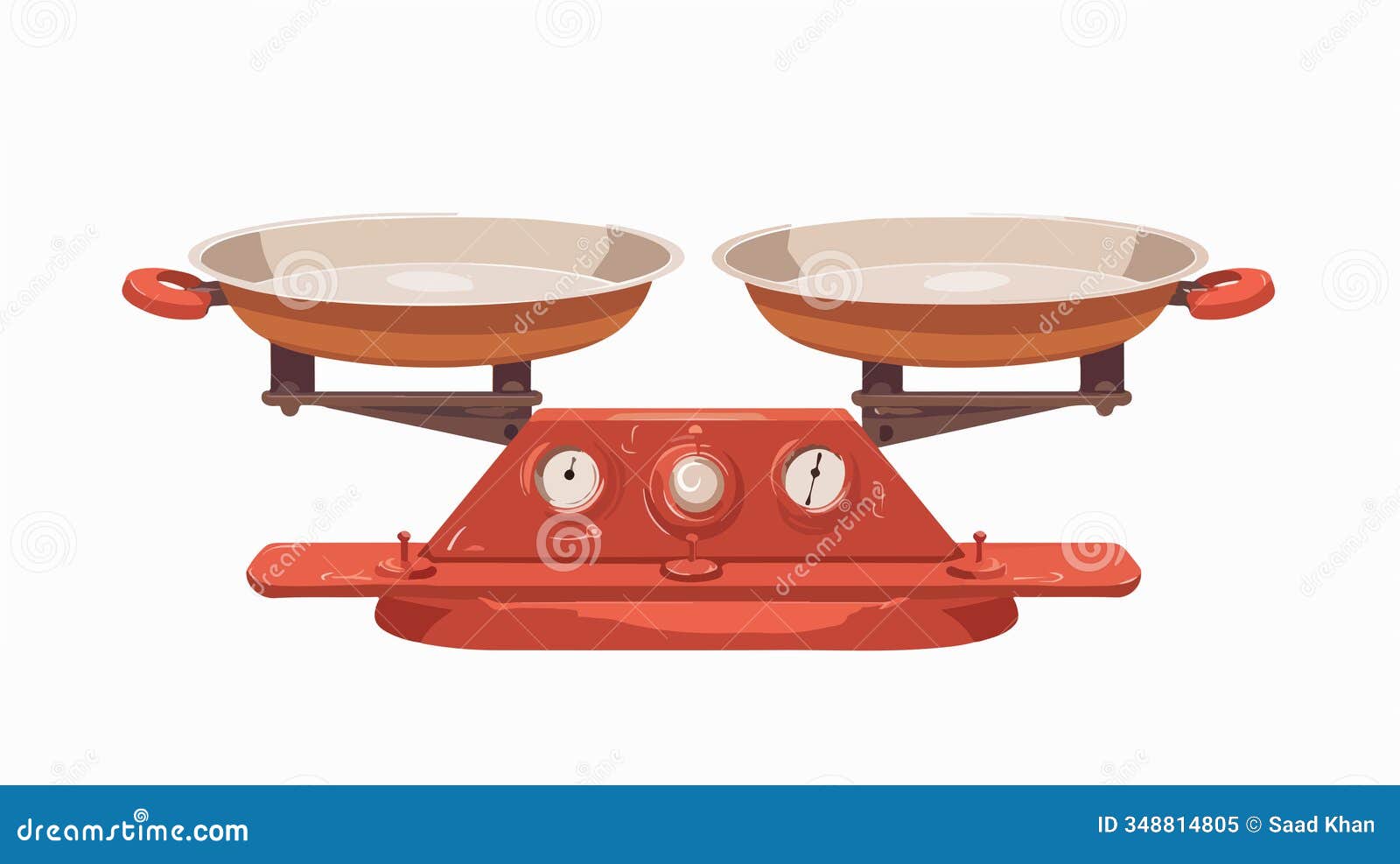 An Old-fashioned Balance Scale with Empty Pans Depicted in a Classic ...