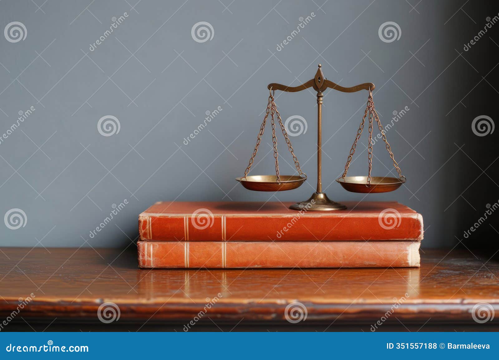 Old Fashioned Balance Scale beside a Stack of Law Books Stock Photo ...