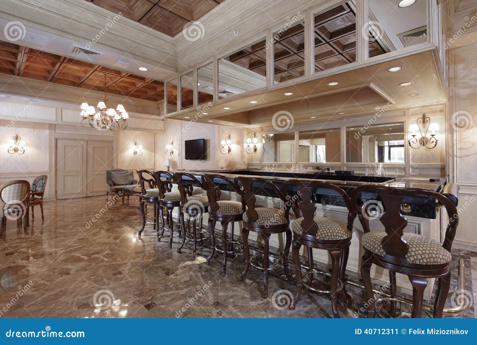Old Fashioned bar stock image. Image of chandalier, composite - 40712311