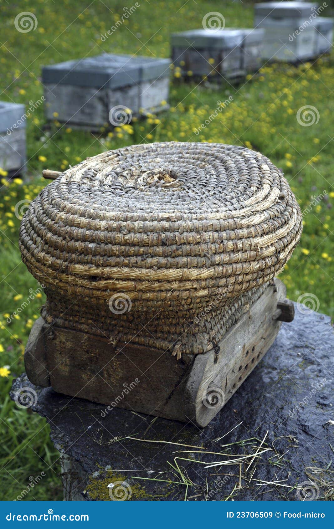 Old-fashioned beehive stock image. Image of traditional - 23706509