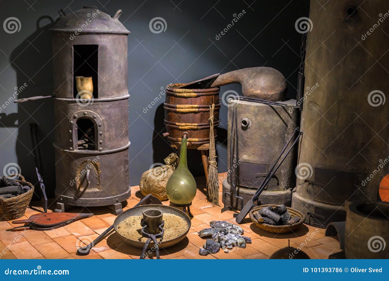 Old Fashioned Blacksmith Workshop Stock Photo - Image of smeltry, metal ...
