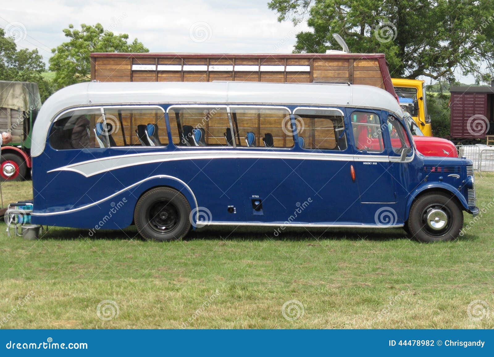 An Old Fashioned Blue Luxury Coach Stock Photo - Image of ...