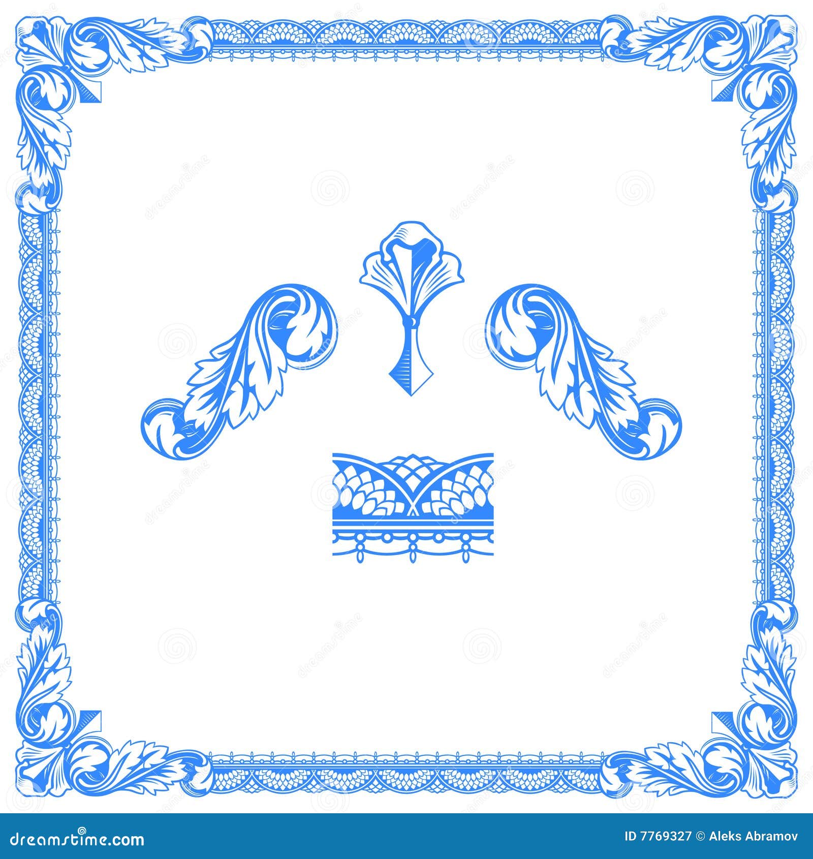 Old fashioned border stock vector. Illustration of deco - 7769327
