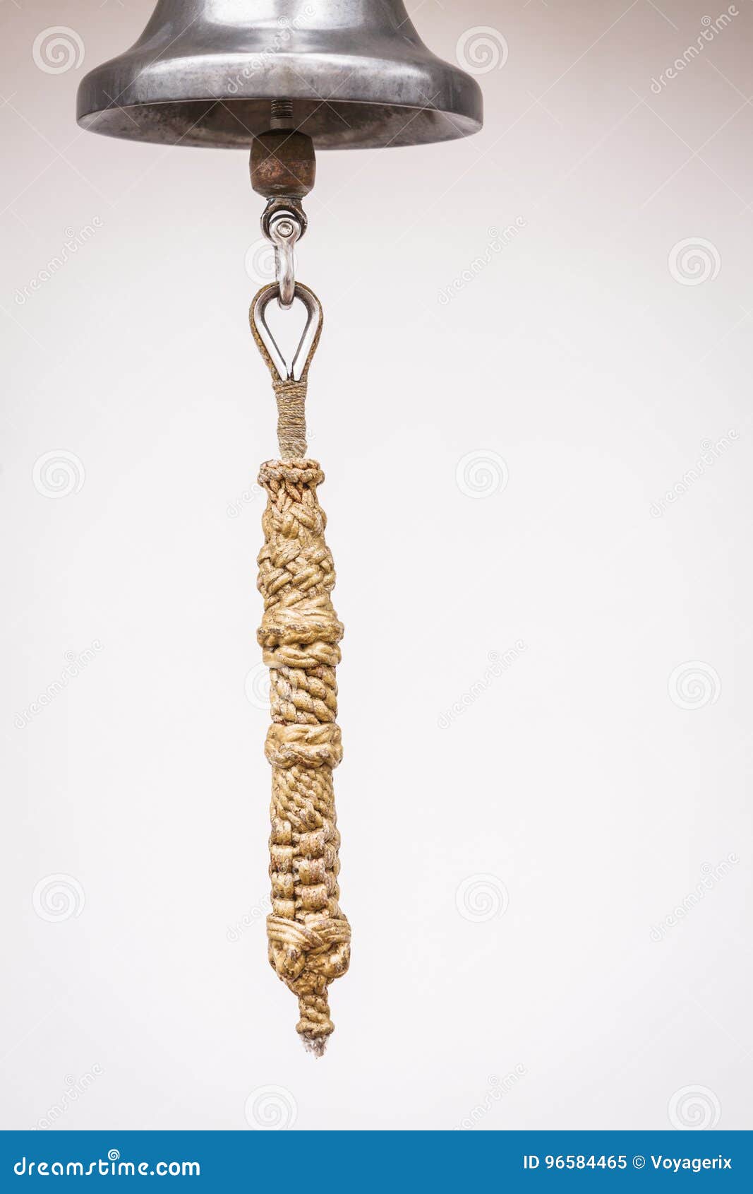 Old Fashioned Brass Bell with Rope Stock Image - Image of ship, alert ...