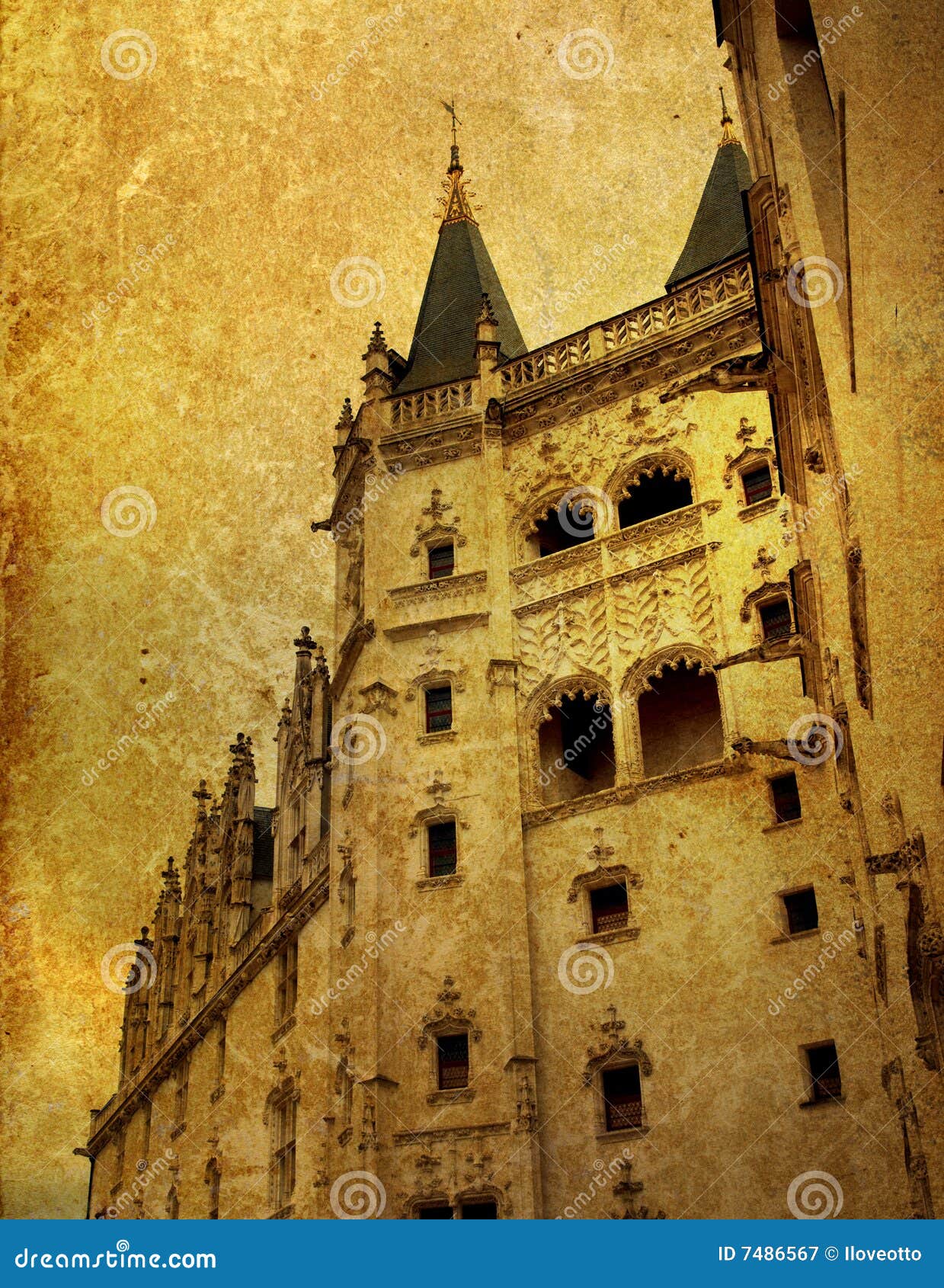 Old-fashioned building stock image. Image of historic - 7486567