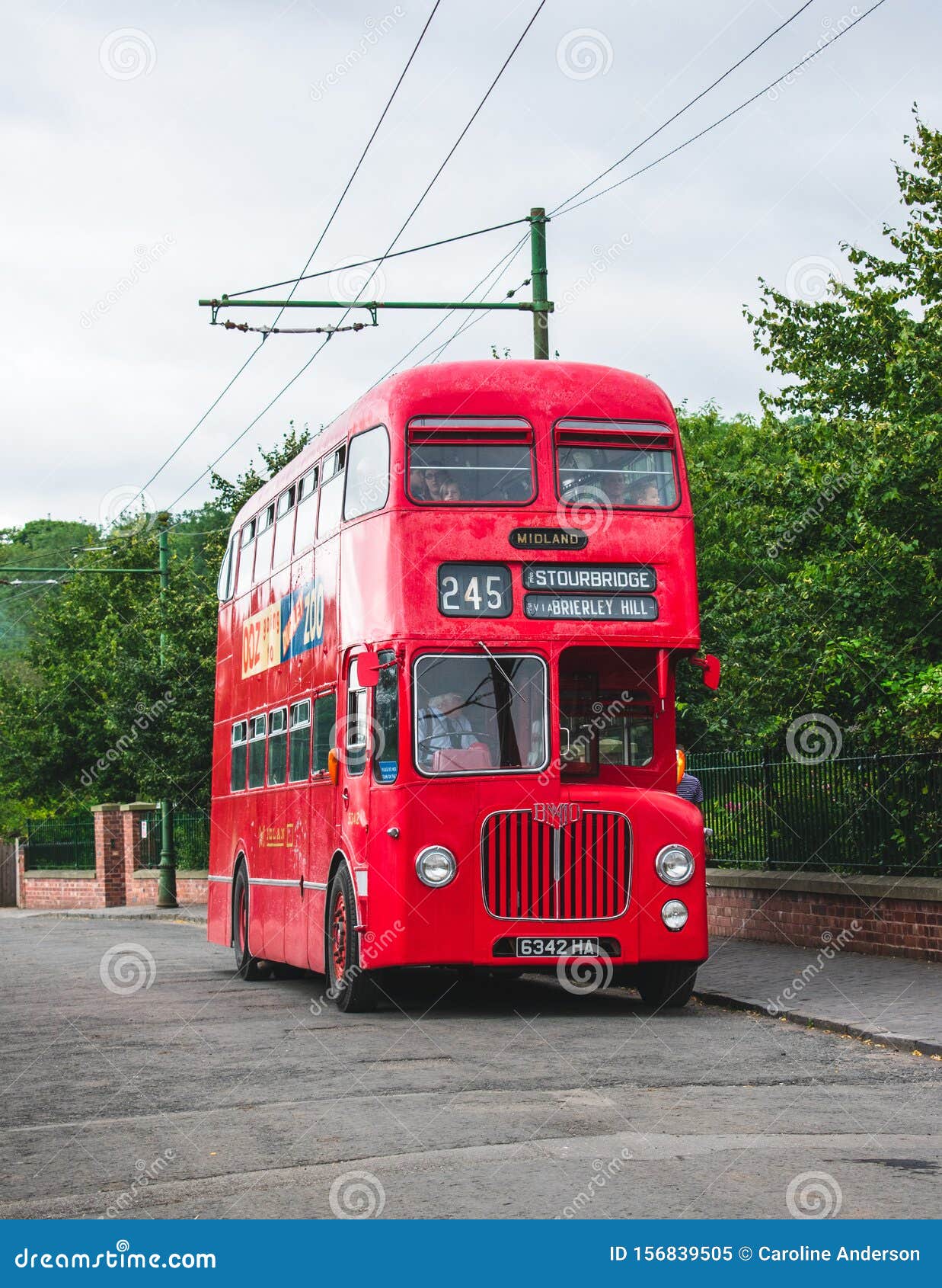 Red Vintage Double Decker Bus at the Black Country Museum, West ...