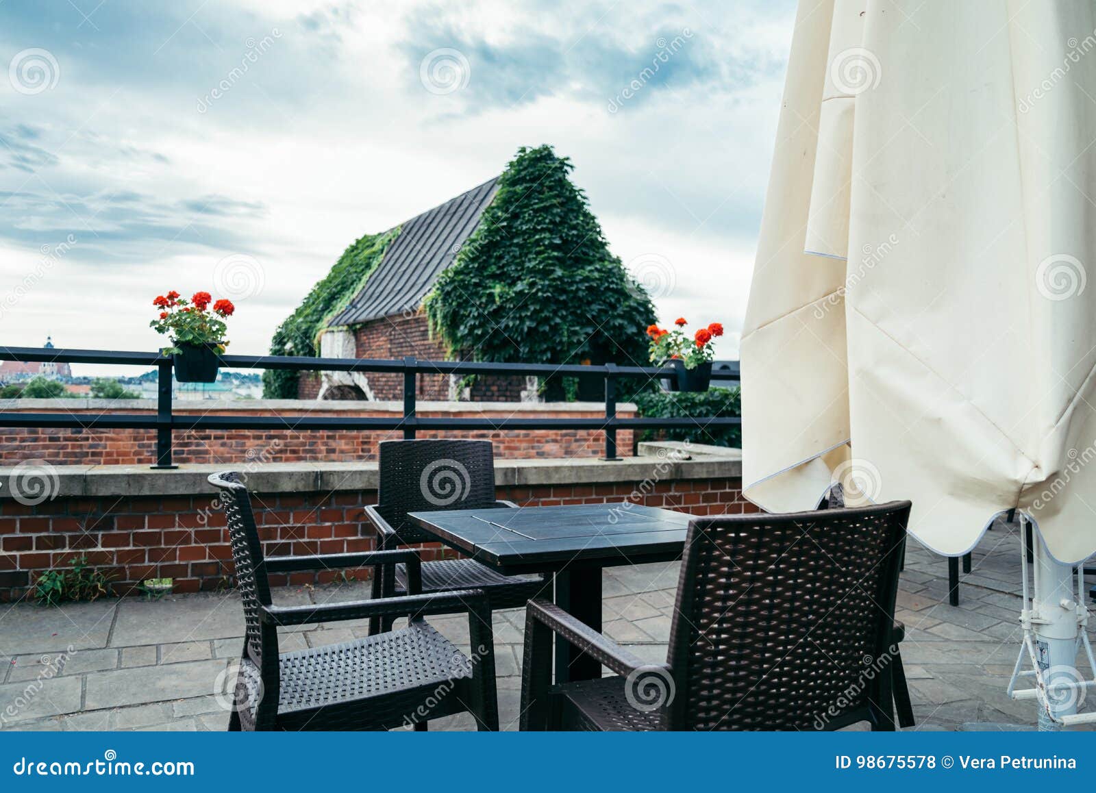 Old fashioned cafe terrace stock photo. Image of food - 98675578