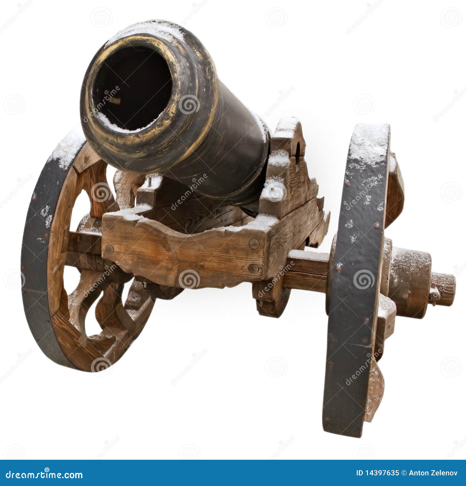 The old fashioned cannon stock image. Image of military - 14397635
